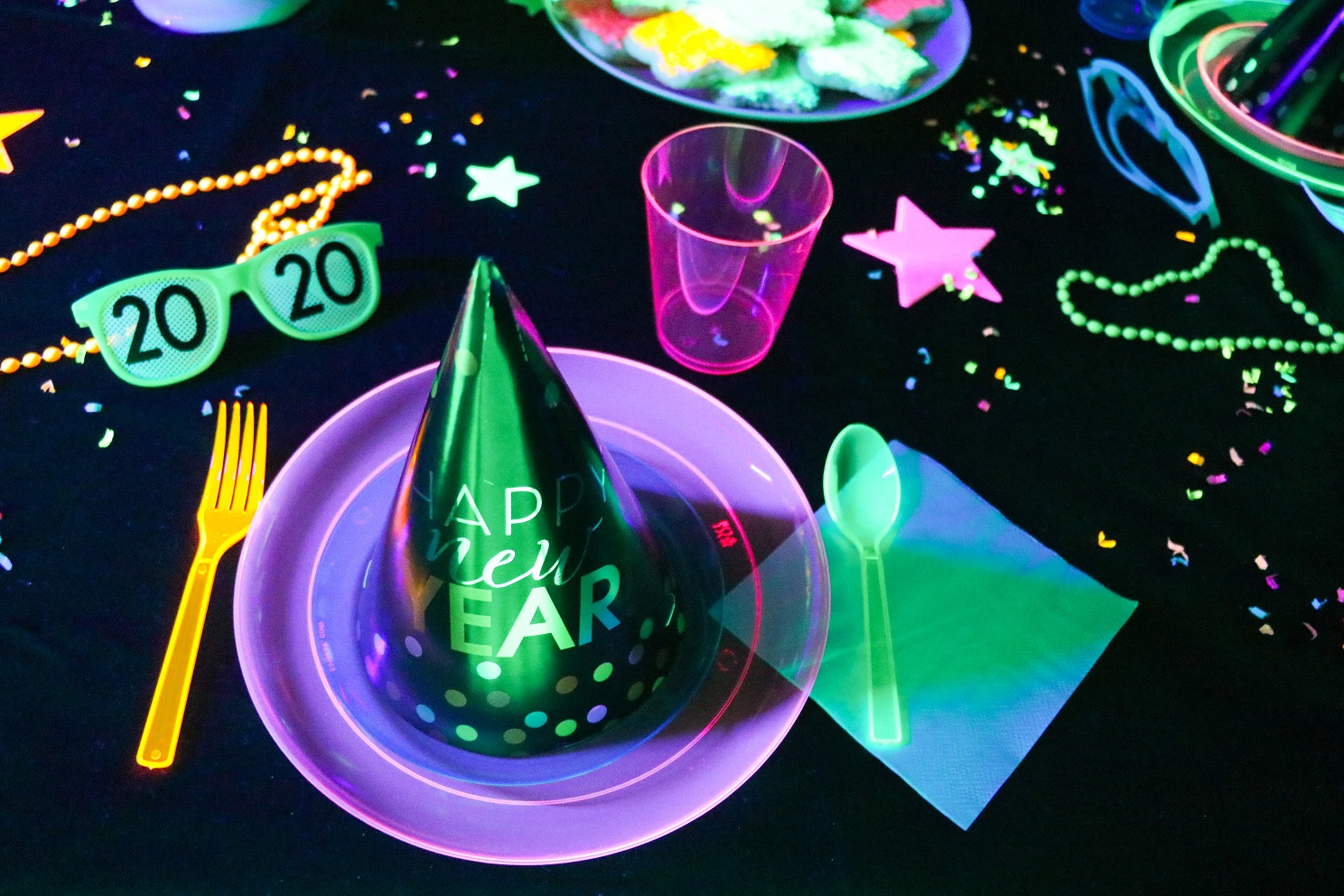 Glow In The Dark New Year's Eve Countdown Party