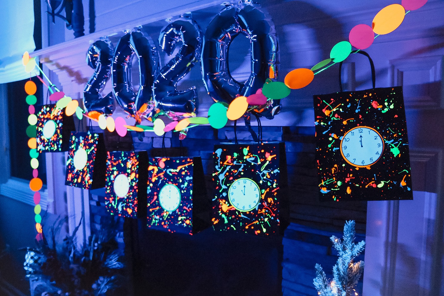Glow In The Dark New Year's Eve Countdown Party