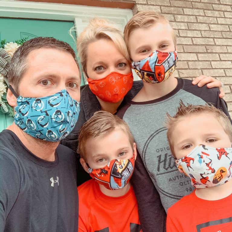 DIY CLOTH FACE MASKS WITH FILTER FOR THE WHOLE FAMILY- DISNEY INSPIRED
