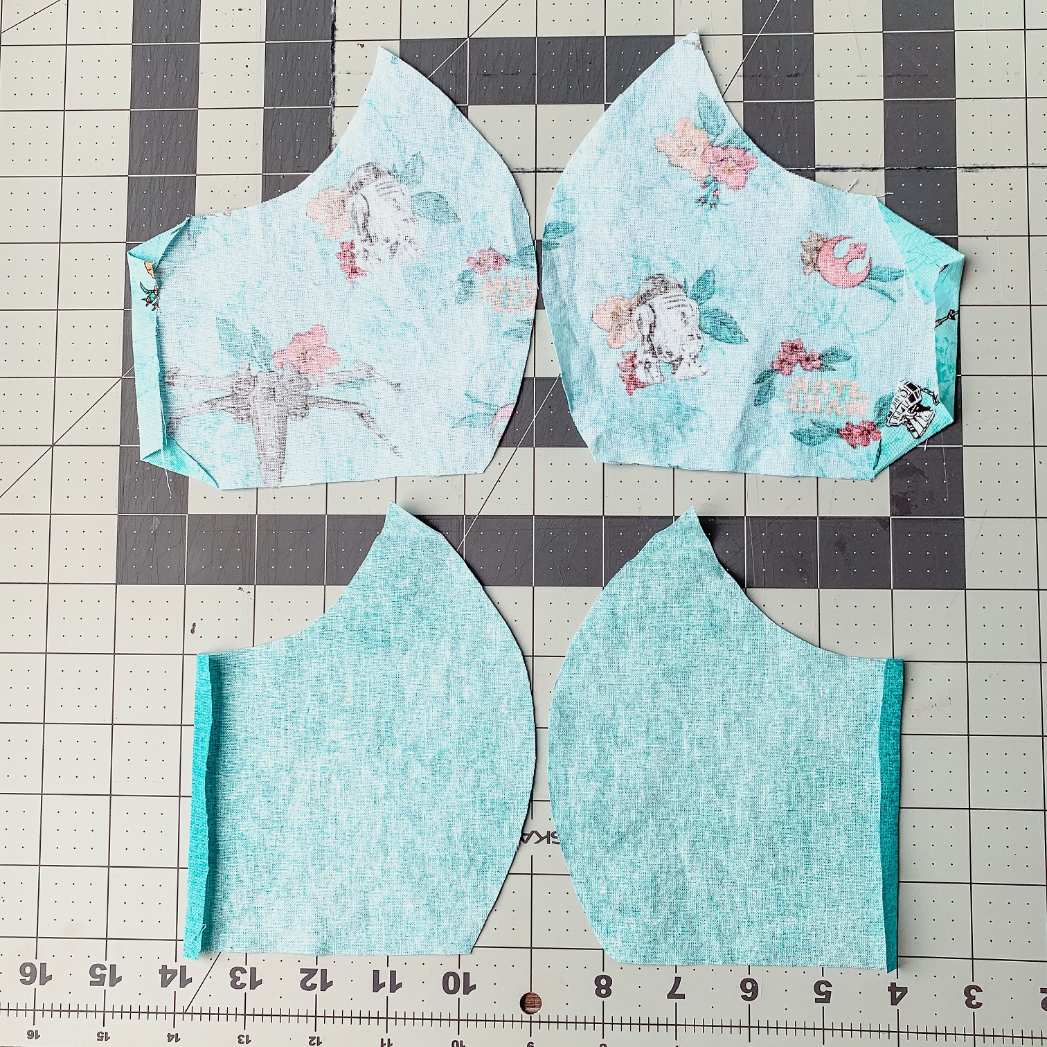 DIY CLOTH FACE MASKS WITH FILTER FOR THE WHOLE FAMILY- DISNEY INSPIRED